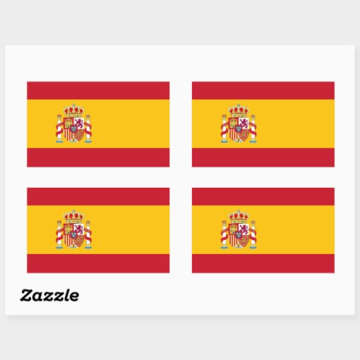 Spanish flag stickers | Zazzle