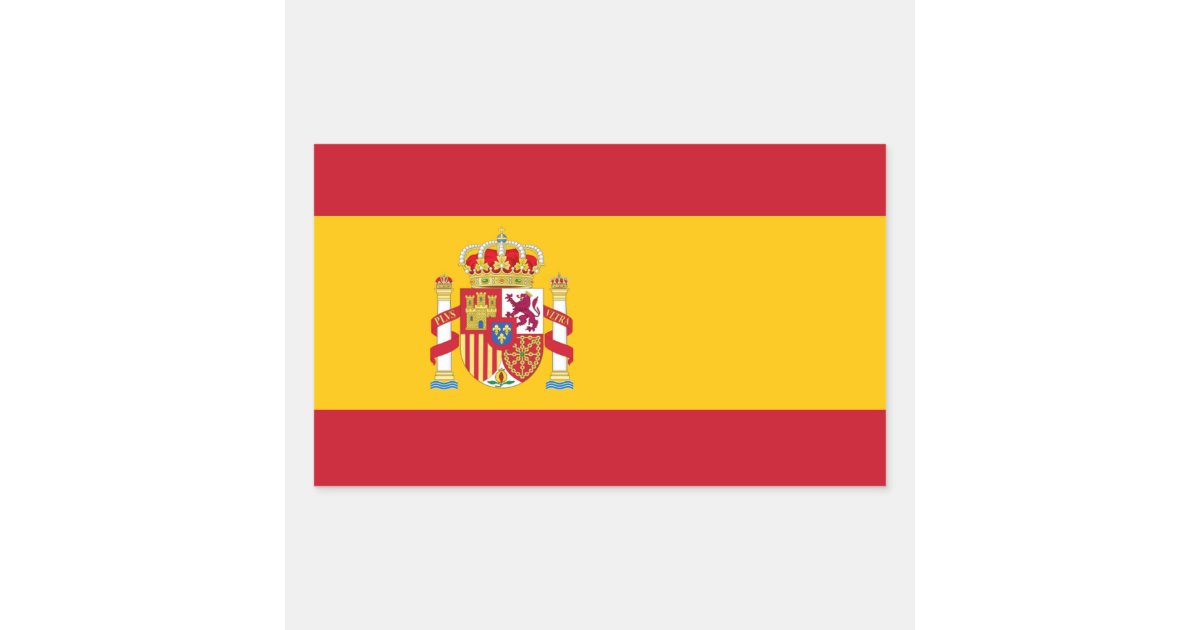 Spanish flag stickers | Zazzle