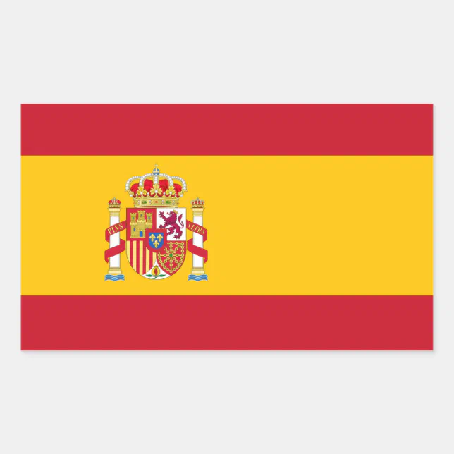 Spanish flag stickers | Zazzle