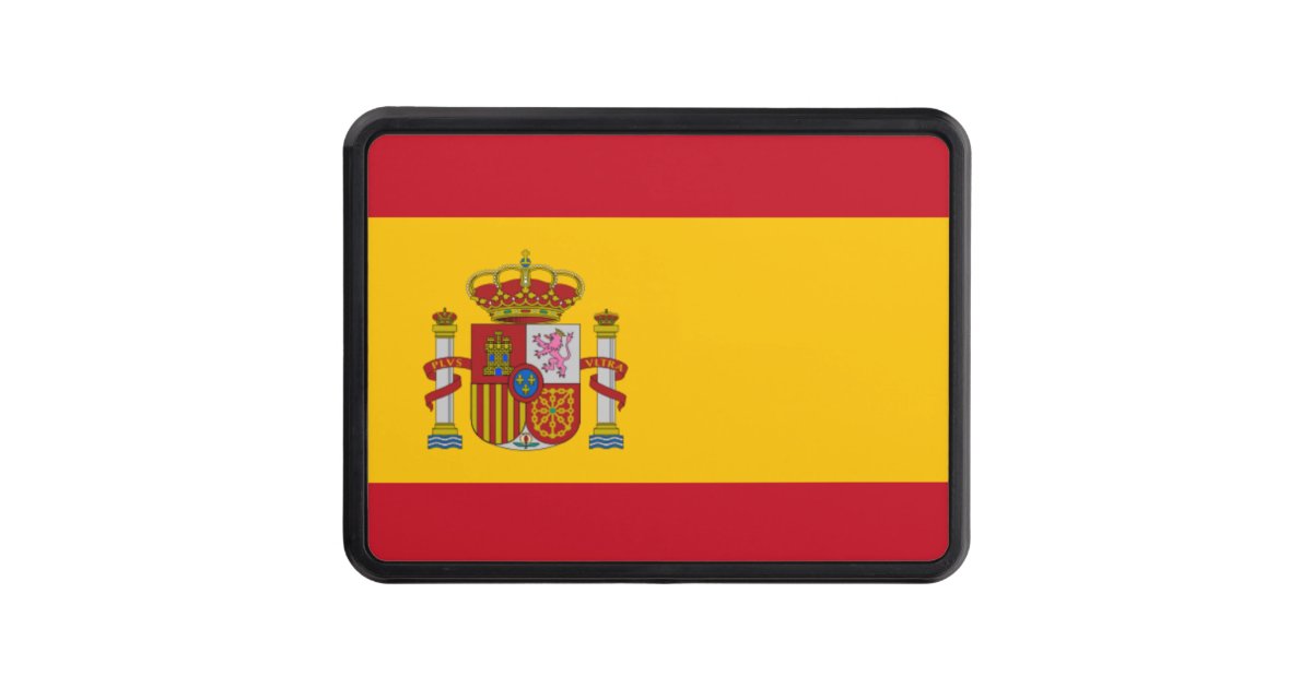 Spanish flag trailer hitch cover | Zazzle