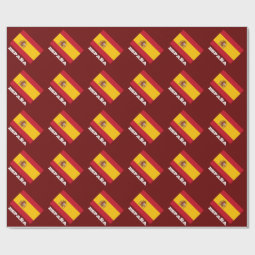 Spanish flag wrapping paper | Spain Espana | Zazzle