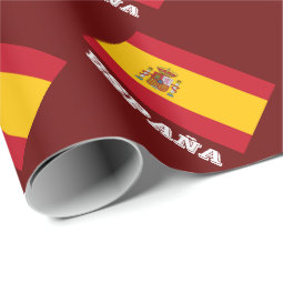 Spanish flag wrapping paper | Spain Espana | Zazzle