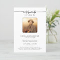 Spanish Funeral Celebrando Memorial Wording Photo Invitation | Zazzle