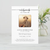 Spanish Funeral Celebrando Memorial Wording Photo Invitation | Zazzle