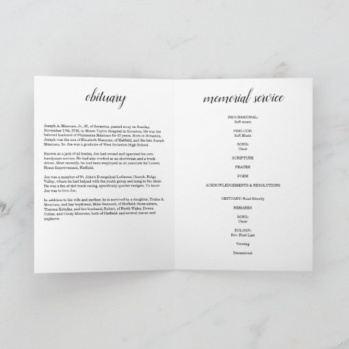 Spanish Funeral Program Memorial Service Pamphlet | Zazzle