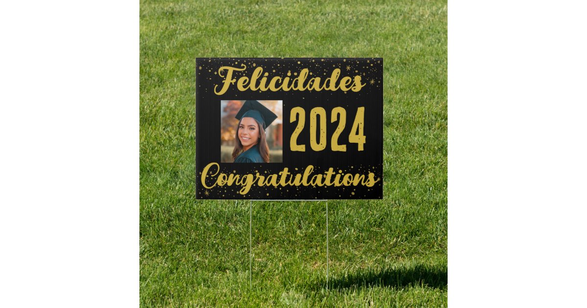 Spanish Graduation Felicidades Congratulations Sign | Zazzle