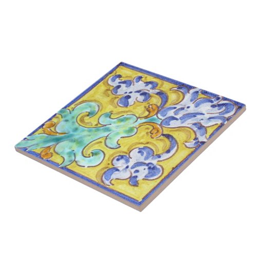 Spanish Hand Painted Ceramic Tile--Accent Tile | Zazzle