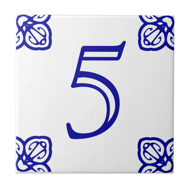 Spanish House Number Tile | Zazzle