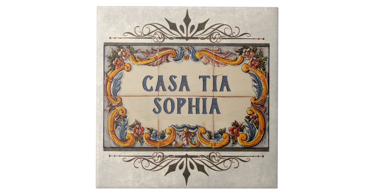 Spanish House Sign Ceramic Tile | Zazzle
