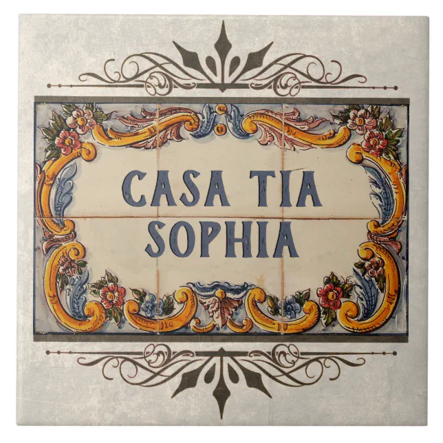 Spanish House Sign Ceramic Tile | Zazzle