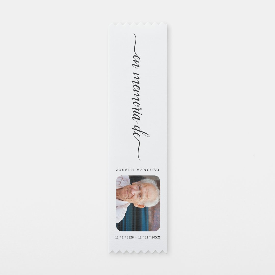 Spanish In Loving Memory Funeral Gift Bookmark | Zazzle