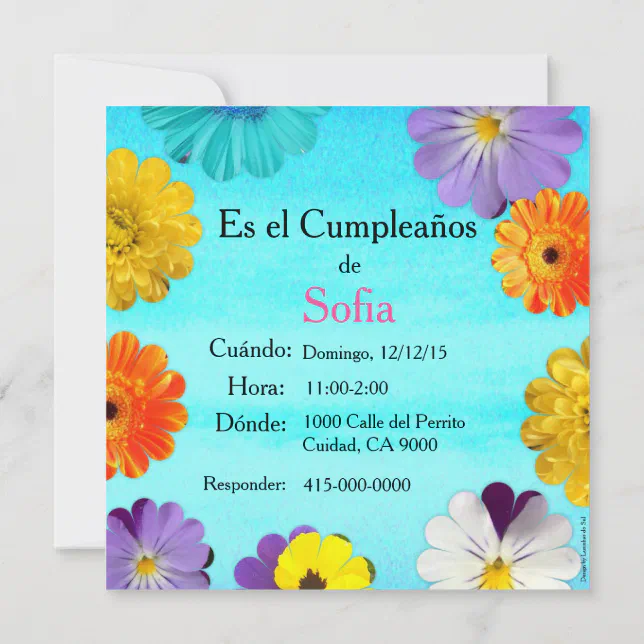 Spanish: Invitación de cumpleaños/ Birthday Invitation | Zazzle