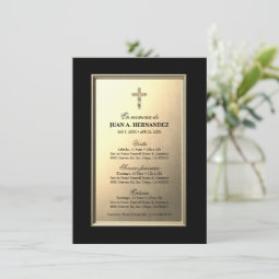 SPANISH Invitation Para Funeral Servicio PHOTO | Zazzle