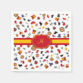 Spanish items with flag to add your monogram paper napkins | Zazzle
