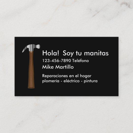 Spanish Language Handyman Business Cards | Zazzle.com