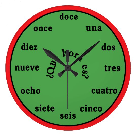 Spanish Language Wall Clock | Zazzle.com