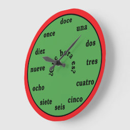 Spanish Language Wall Clock | Zazzle