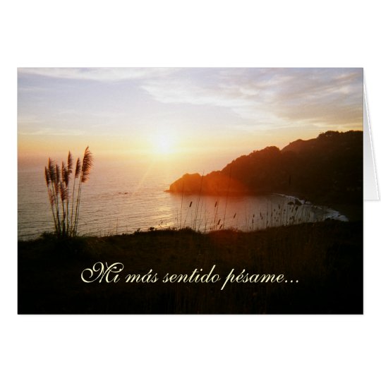 Spanish:mi mas sentido pesame /Sympathy Card | Zazzle.com
