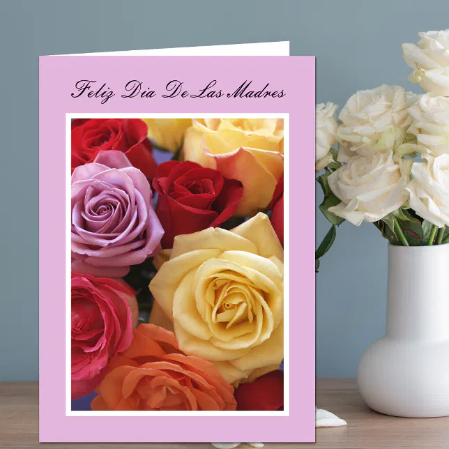 Spanish Mother's Day Card -- Roses | Zazzle