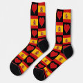 Spanish National Flag Heart Fun Spain Espana Pride Socks | Zazzle