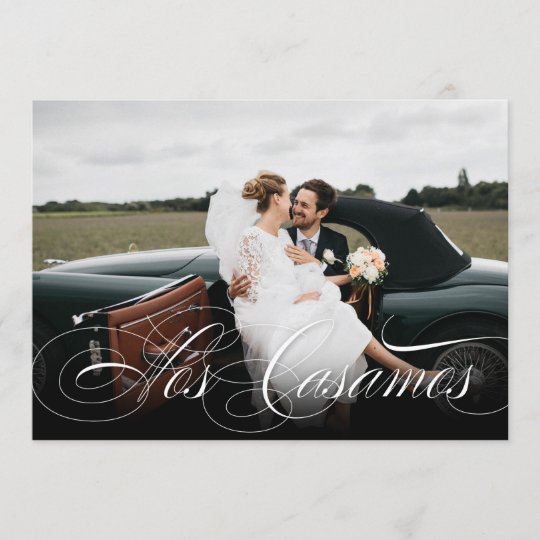Spanish Newlyweds recién casados Foto Nos Casamos Announcement | Zazzle.com
