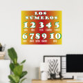 Spanish Numbers 1-10 Banner Poster | Zazzle