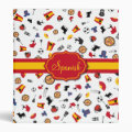 Spanish pattern for all your Spanish homework Binder | Zazzle