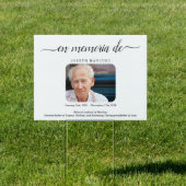 Spanish Personalized Funeral / Memorial Sign | Zazzle