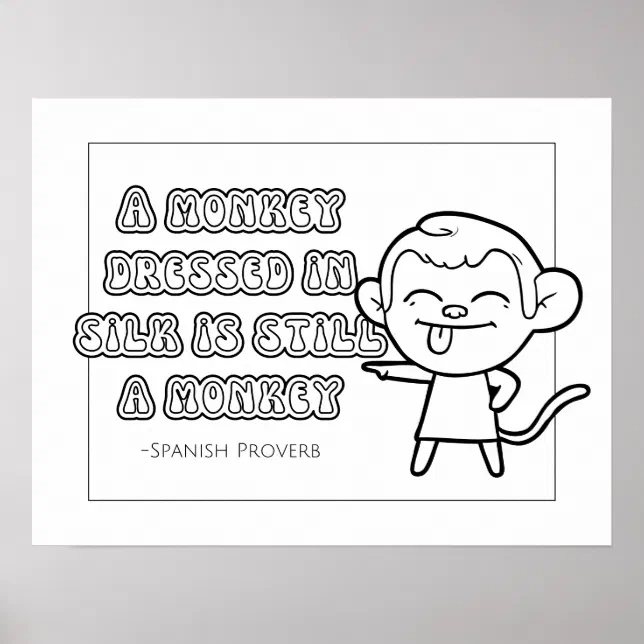 Spanish Proverb Coloring Poster | Zazzle