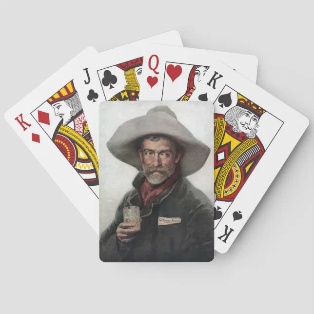 Spanish Ranchero Cowboy in Old West Saloon Poker Cards | Zazzle