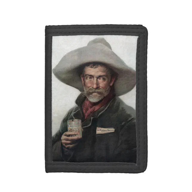 Spanish Ranchero Cowboy in Old West Saloon Trifold Wallet | Zazzle