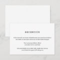 Spanish Reception Information Enclosure Card | Zazzle