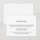 Spanish Reception Information Enclosure Card | Zazzle