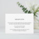 Spanish Reception Information Enclosure Card | Zazzle