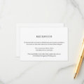 Spanish Reception Information Enclosure Card | Zazzle