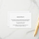 Spanish Reception Information Enclosure Card | Zazzle
