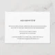 Spanish Reception Information Enclosure Card | Zazzle