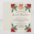 Spanish Red Poinsettias Posada Navideña Christmas Invitation | Zazzle