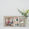 Spanish Rustic Wood Reindeer Beige Navidad Photo Holiday Card | Zazzle