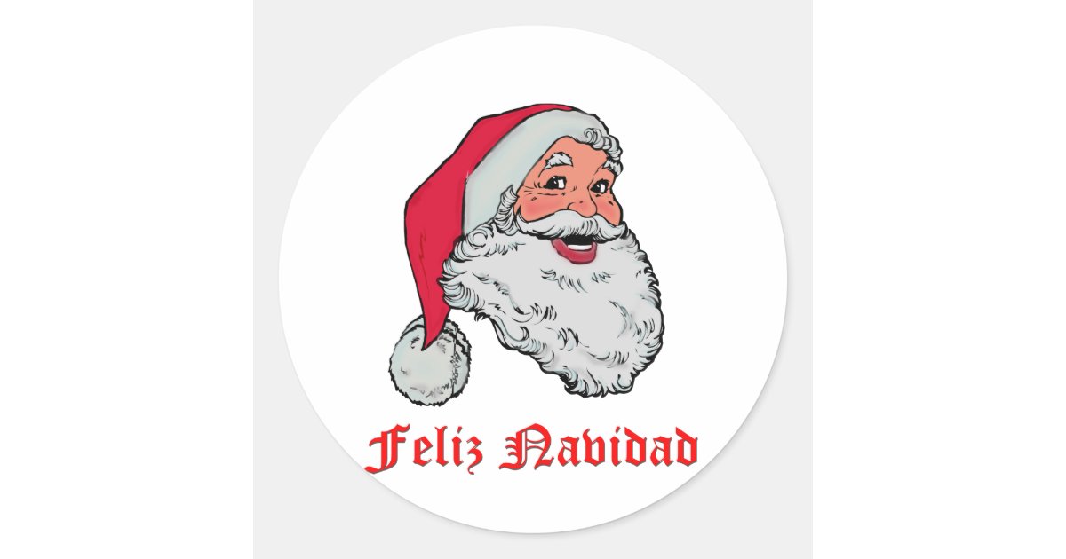 Spanish Santa Claus Classic Round Sticker | Zazzle