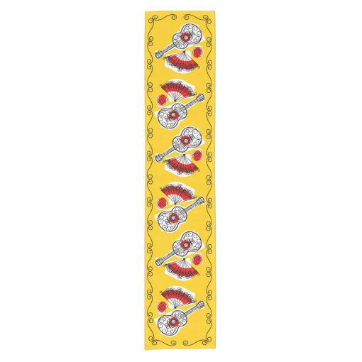 Spanish Souvenirs Border table runner 14 X 72 | Zazzle