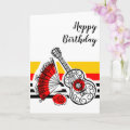 Spanish Souvenirs Classic Stripe Birthday Card | Zazzle