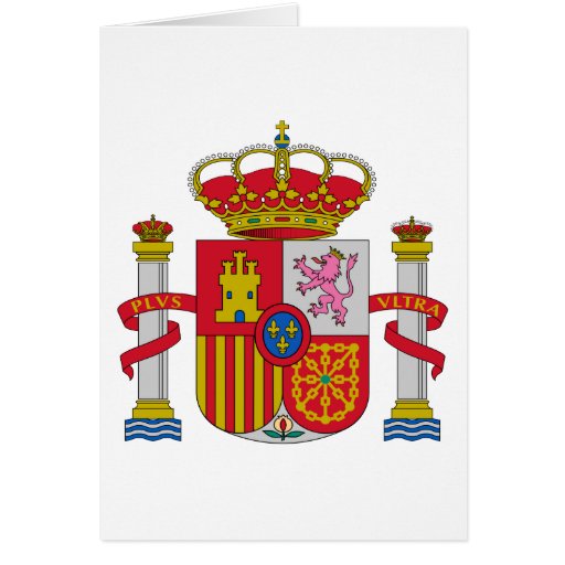 Spanish Spain Official Coat Of Arms Heraldry Symbo Card | Zazzle