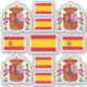 Spanish state symbols / coat of arms and flag sticker | Zazzle