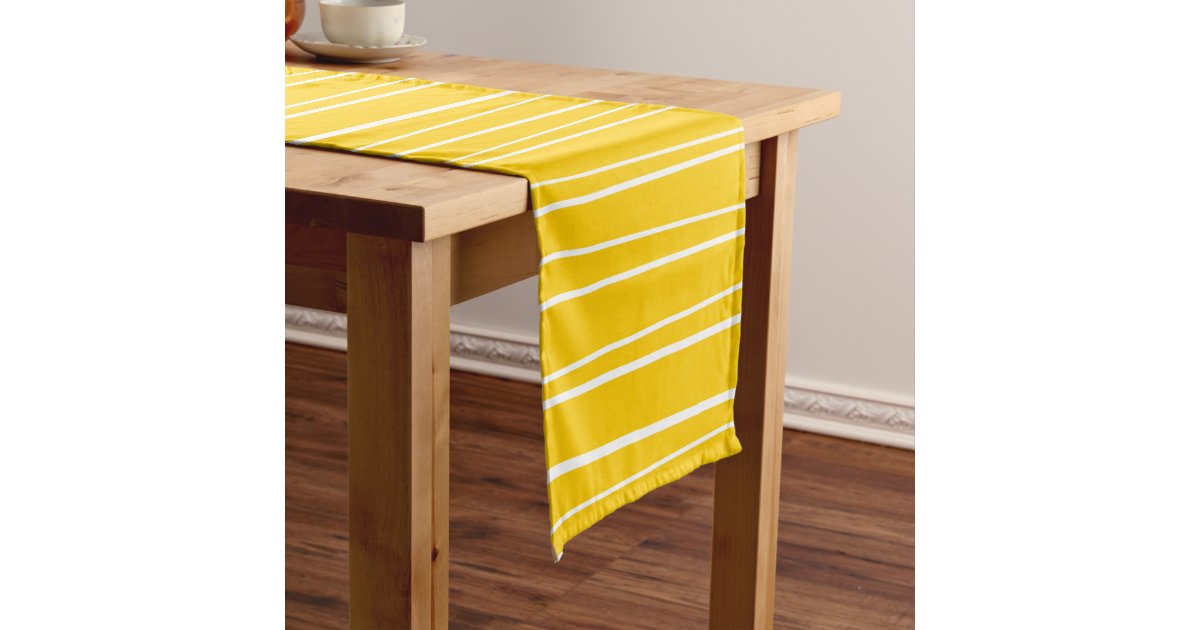 Spanish Stripe Yellow table runner | Zazzle