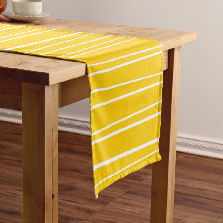 Spanish Stripe Yellow table runner | Zazzle