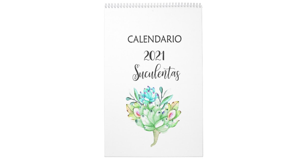 Spanish succulents Calendario Calendar | Zazzle