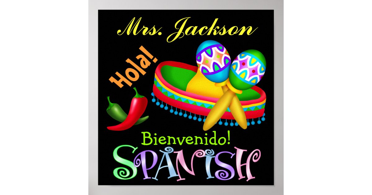 Spanish Teacher Poster / Sign - SRF | Zazzle