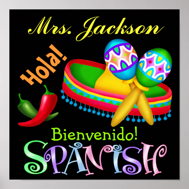 Spanish Teacher Poster / Sign - SRF | Zazzle