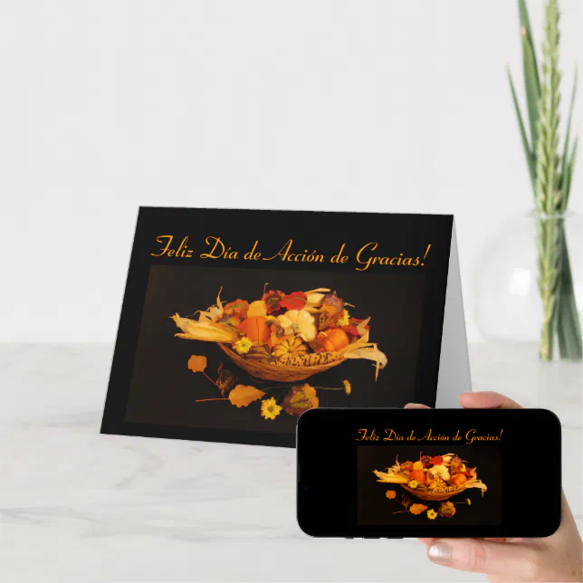 Spanish: Thanksgiving Holiday Card | Zazzle